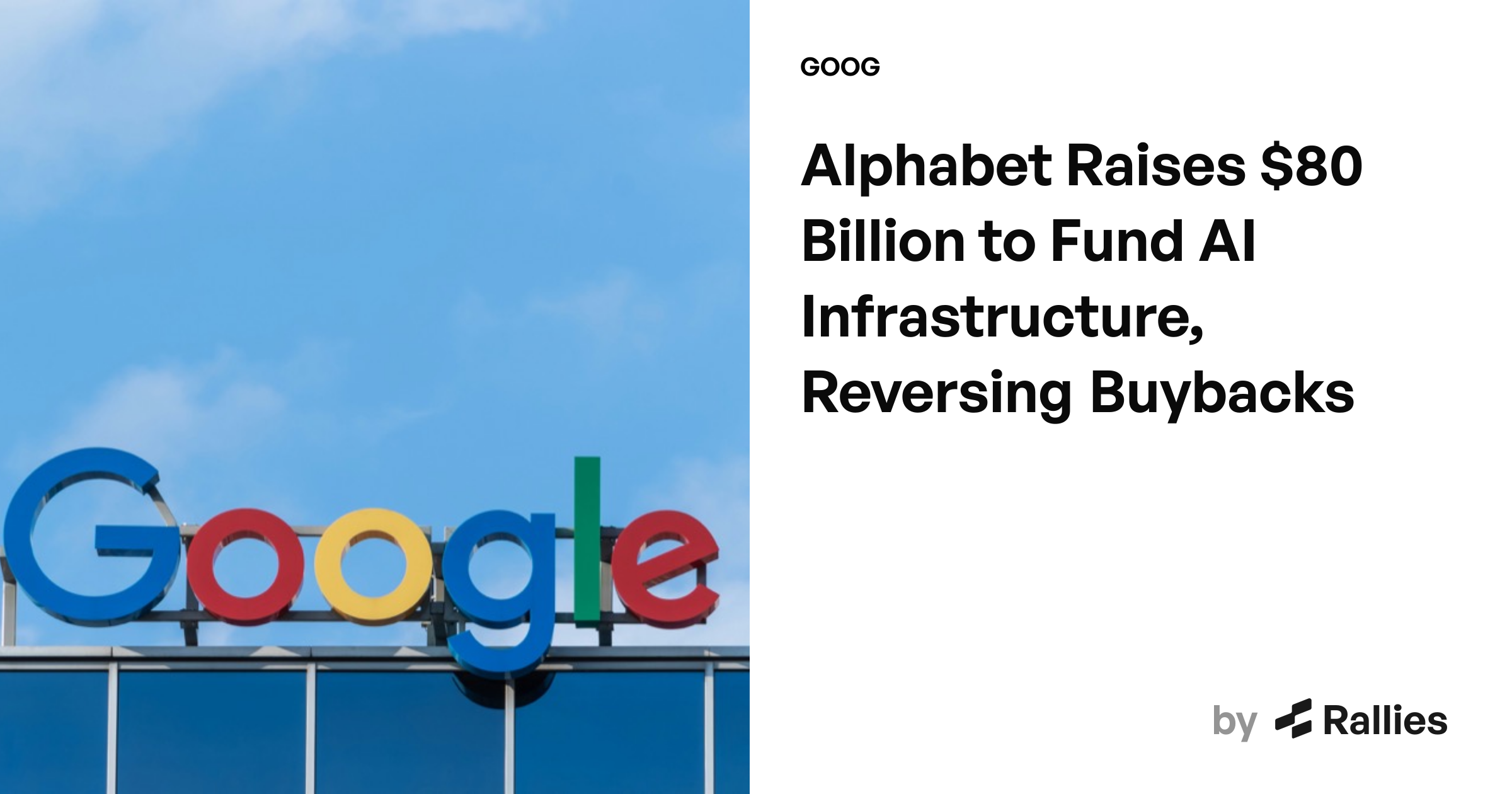 Alphabet Raises $80 Billion to Fund AI Infrastructure, Reversing ...