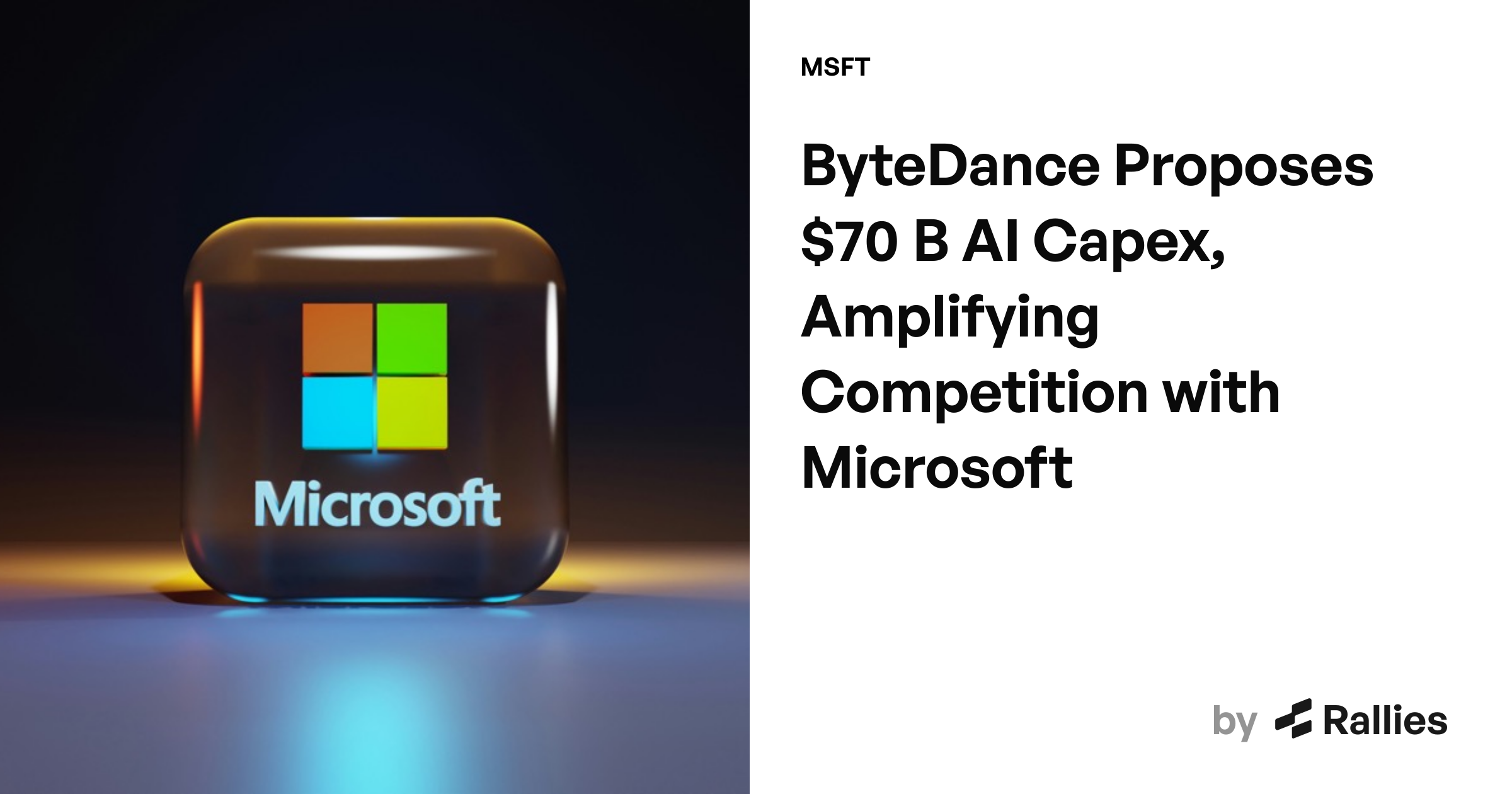ByteDance Proposes $70 B AI Capex, Amplifying Competition with ...