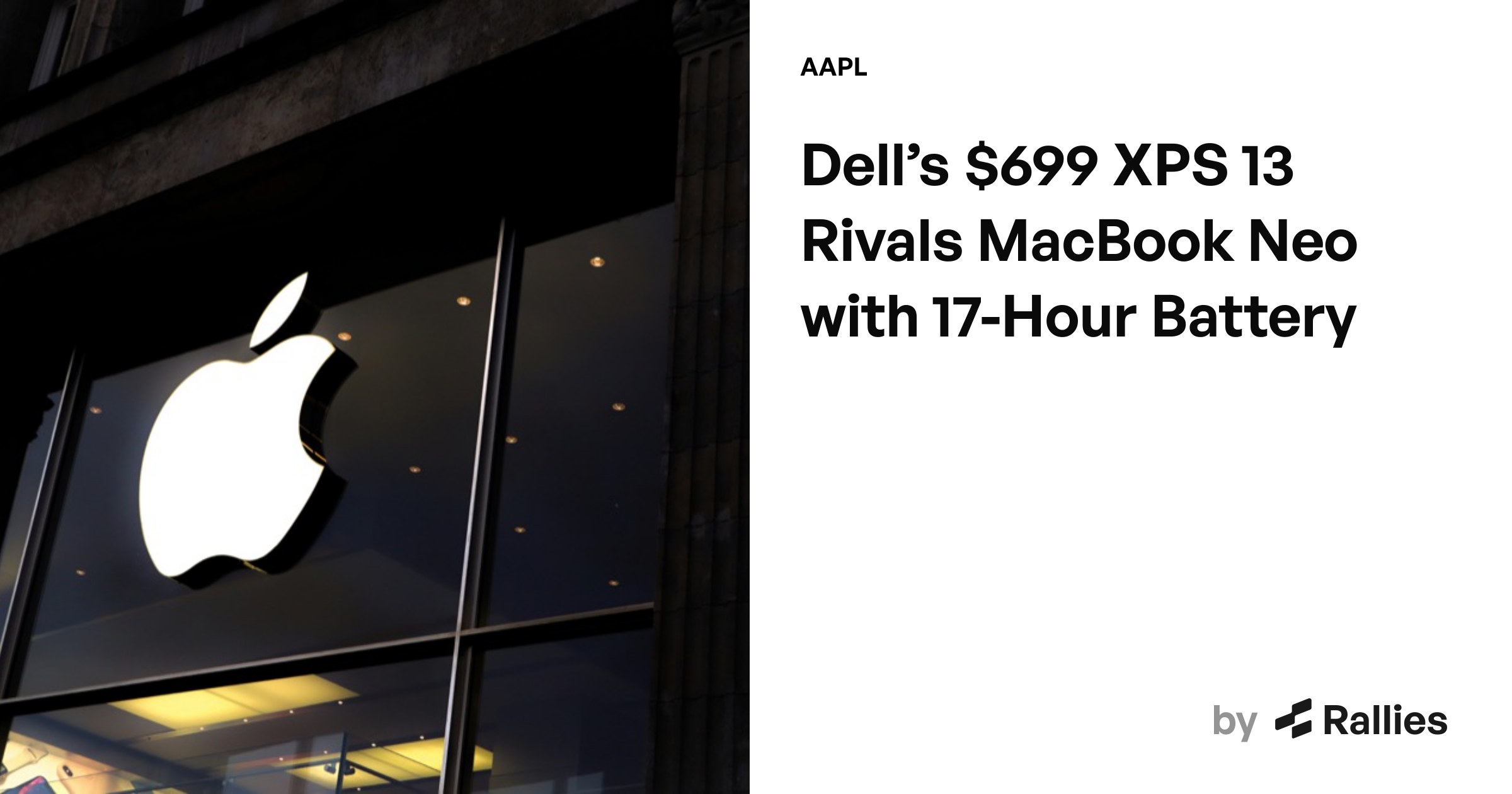 Dell’s $699 XPS 13 Rivals MacBook Neo with 17-Hour Battery - AAPL News ...