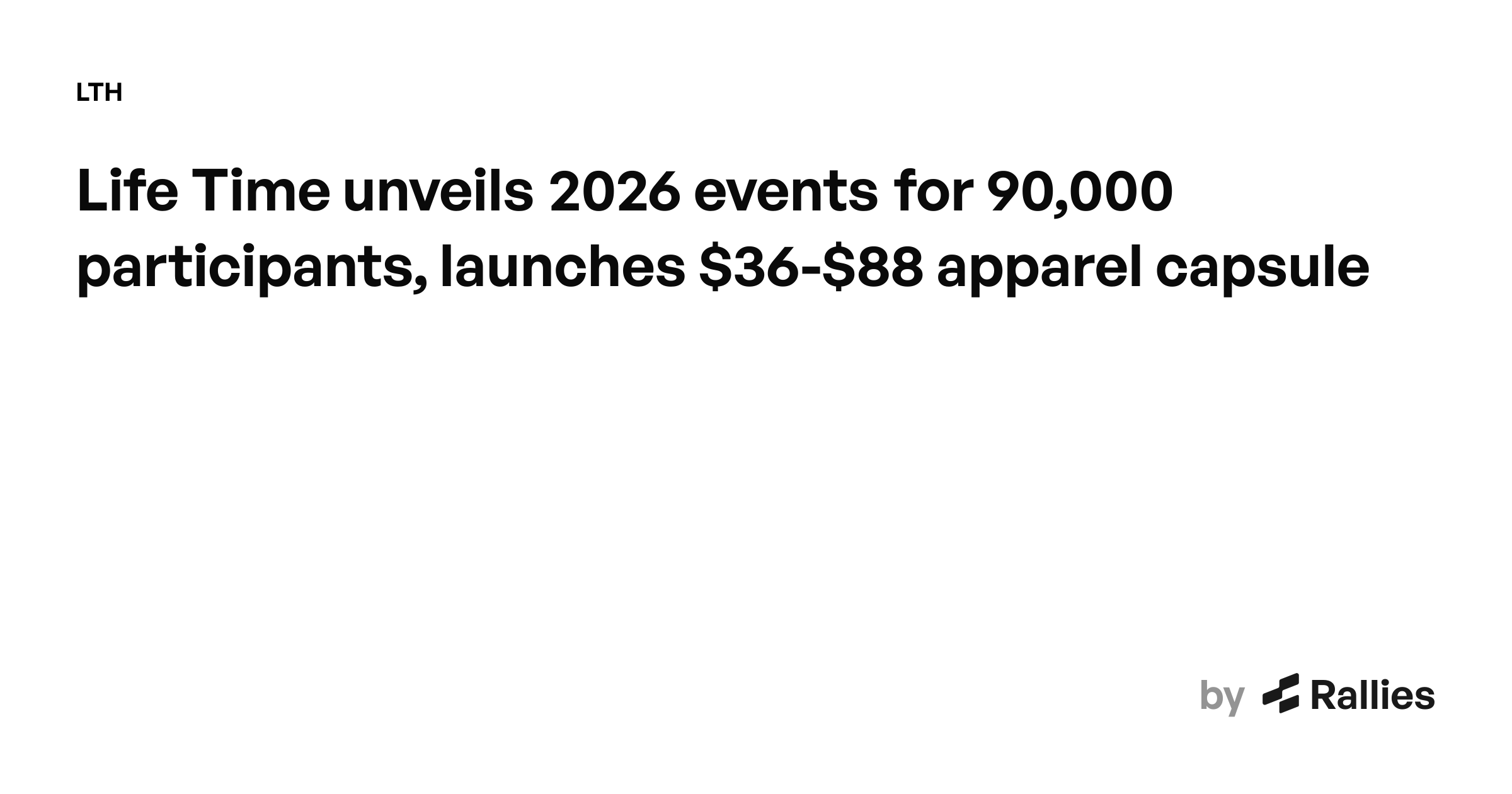 Life Time unveils 2026 events for 90,000 participants, launches $36-$88 ...