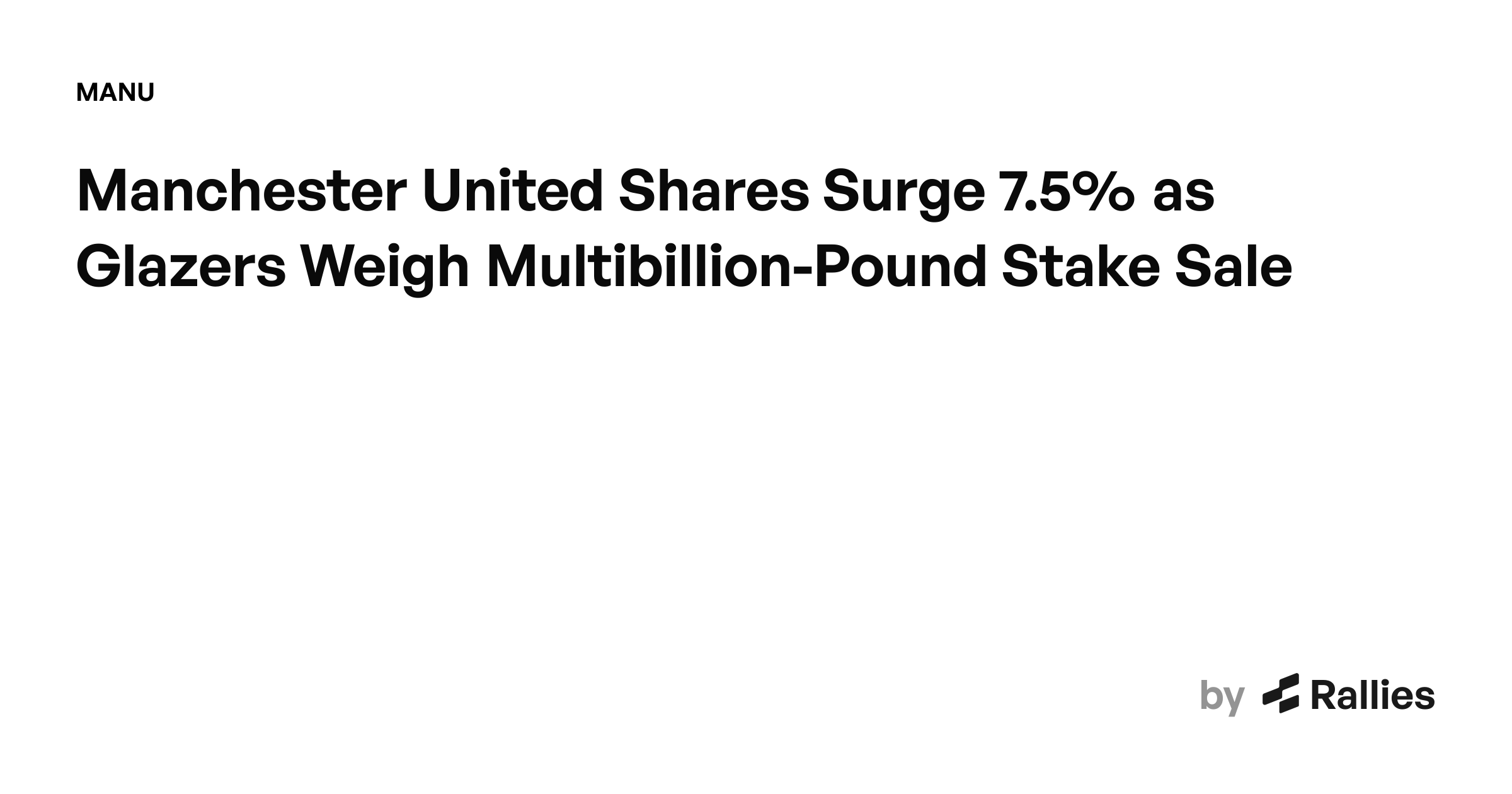 Manchester United Shares Surge 7.5% as Glazers Weigh Multibillion-Pound ...
