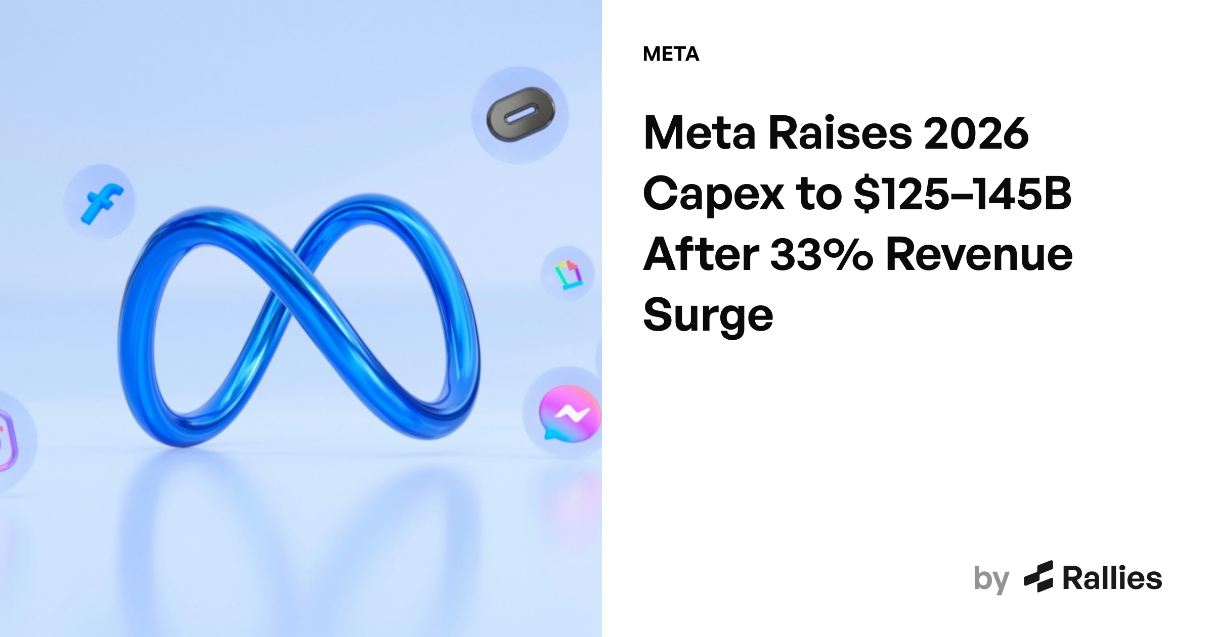 Meta Raises 2026 Capex to $125–145B After 33% Revenue Surge - META News ...