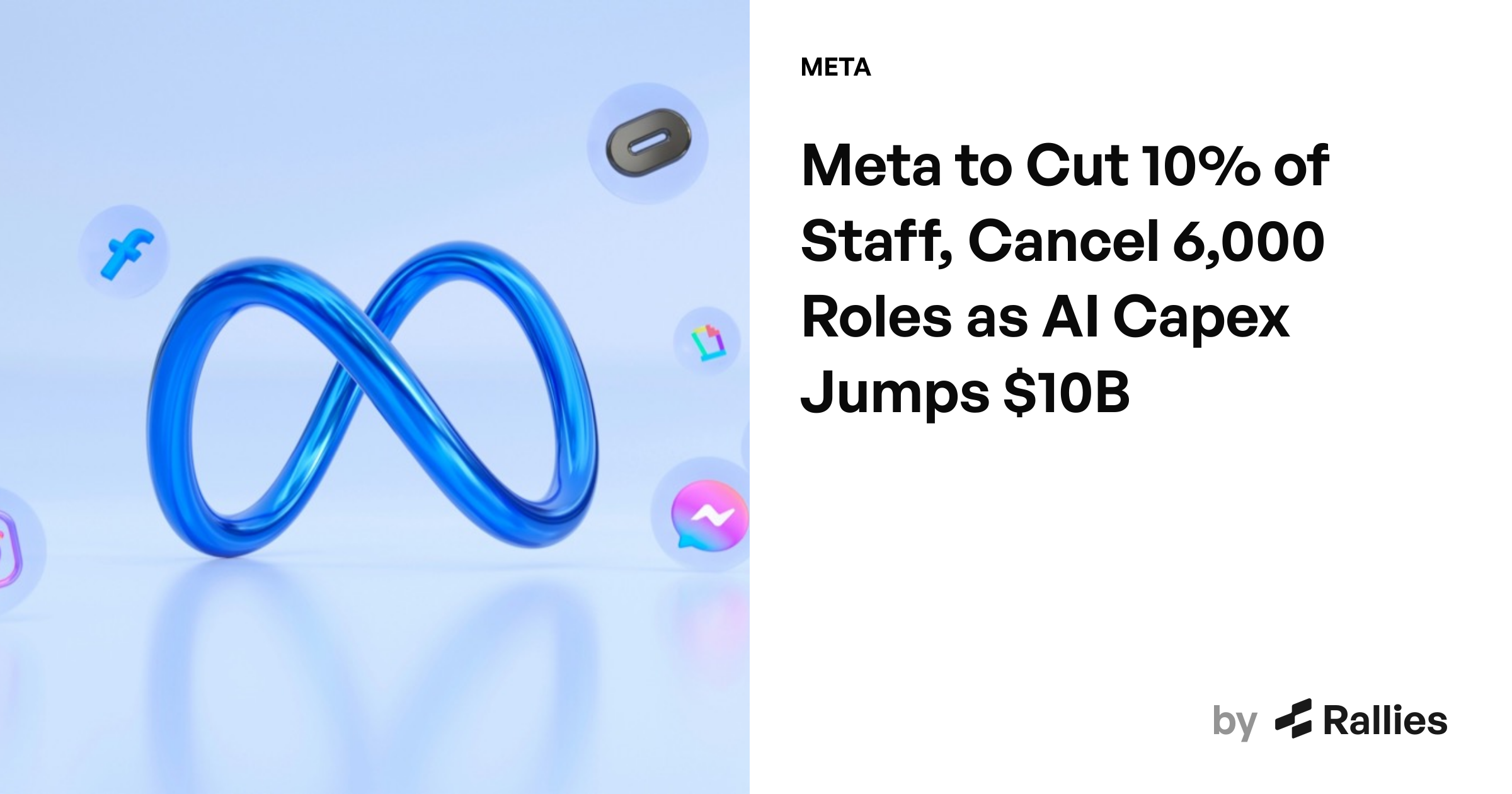 Meta to Cut 10% of Staff, Cancel 6,000 Roles as AI Capex Jumps $10B ...