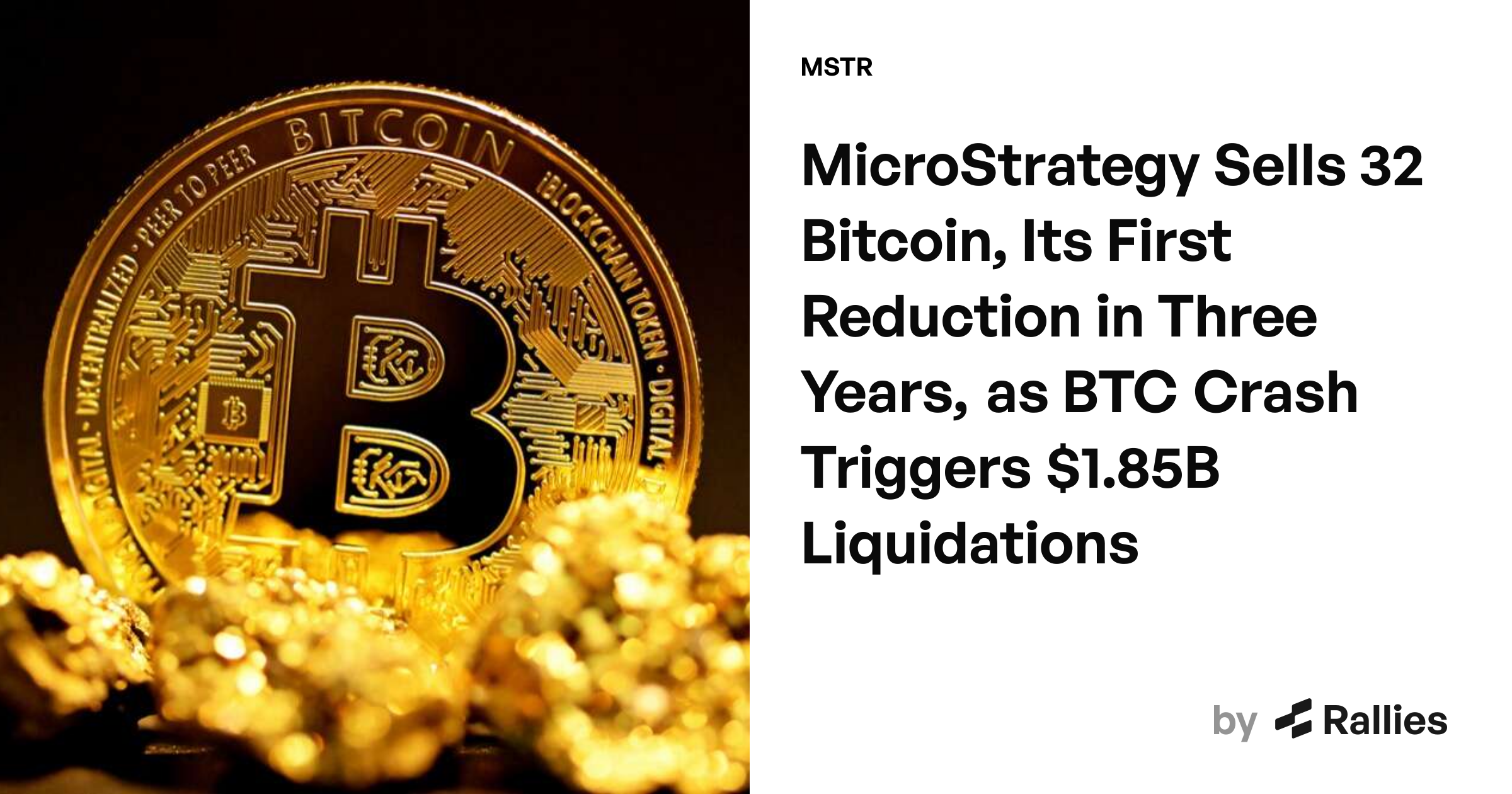 MicroStrategy Sells 32 Bitcoin, Its First Reduction in Three Years, as ...