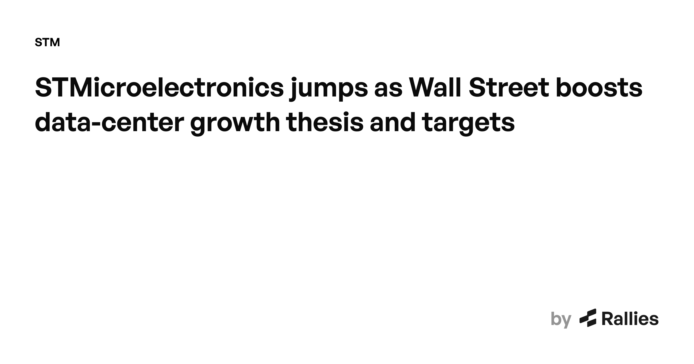 STMicroelectronics jumps as Wall Street boosts data-center growth ...
