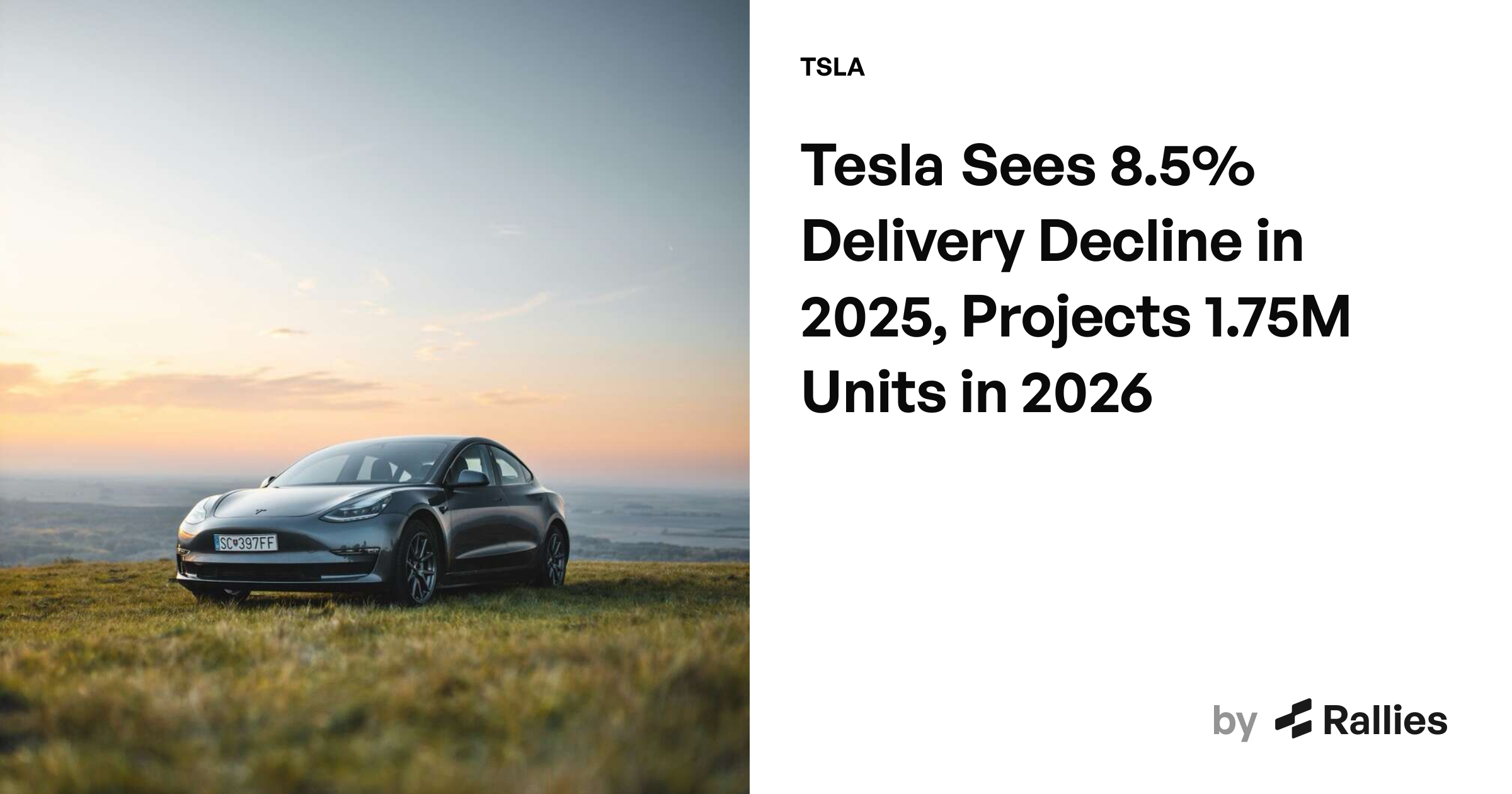 Tesla Sees 8.5% Delivery Decline in 2025, Projects 1.75M Units in 2026 ...