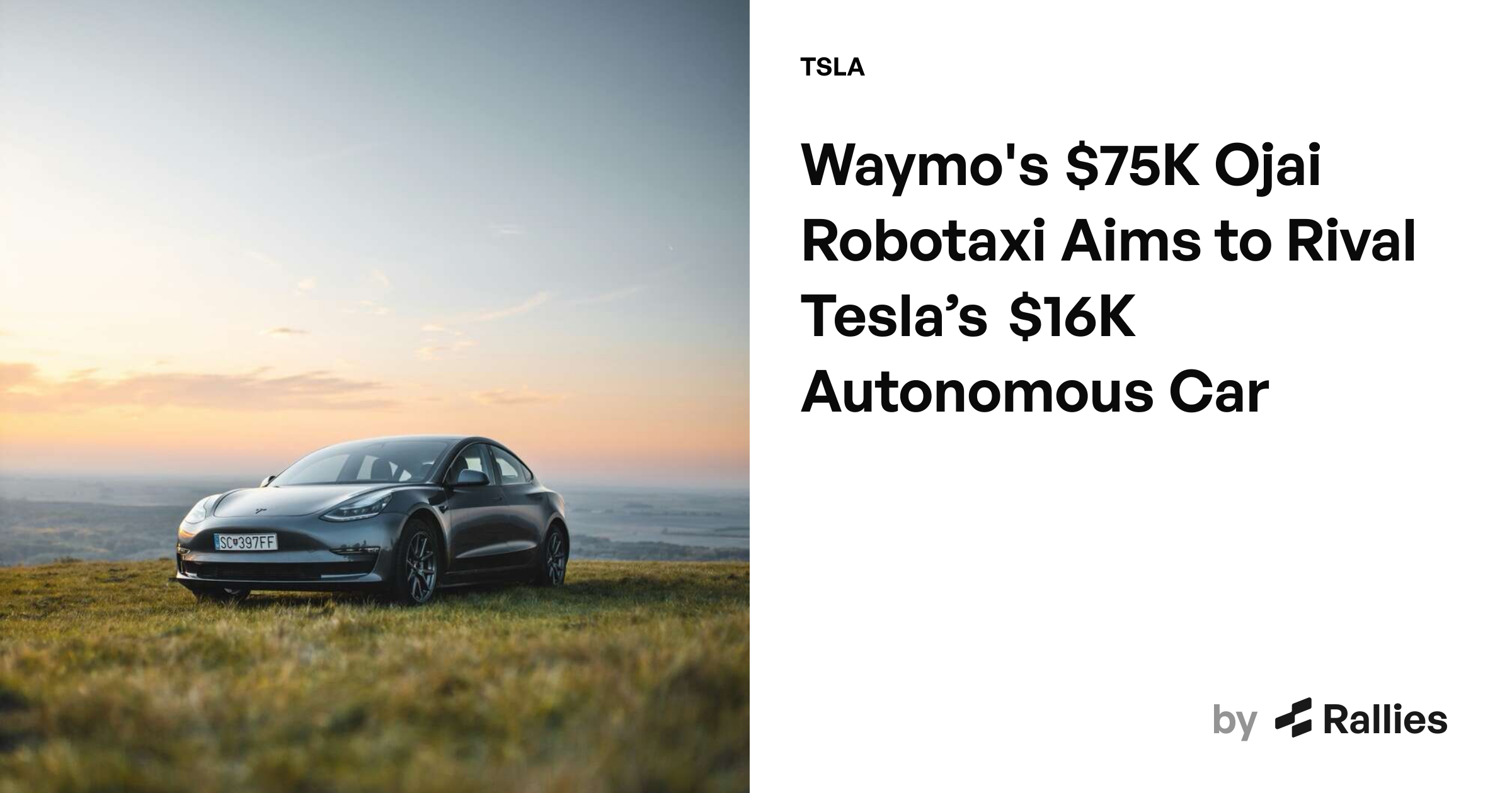 Waymo's $75K Ojai Robotaxi Aims to Rival Tesla’s $16K Autonomous Car ...